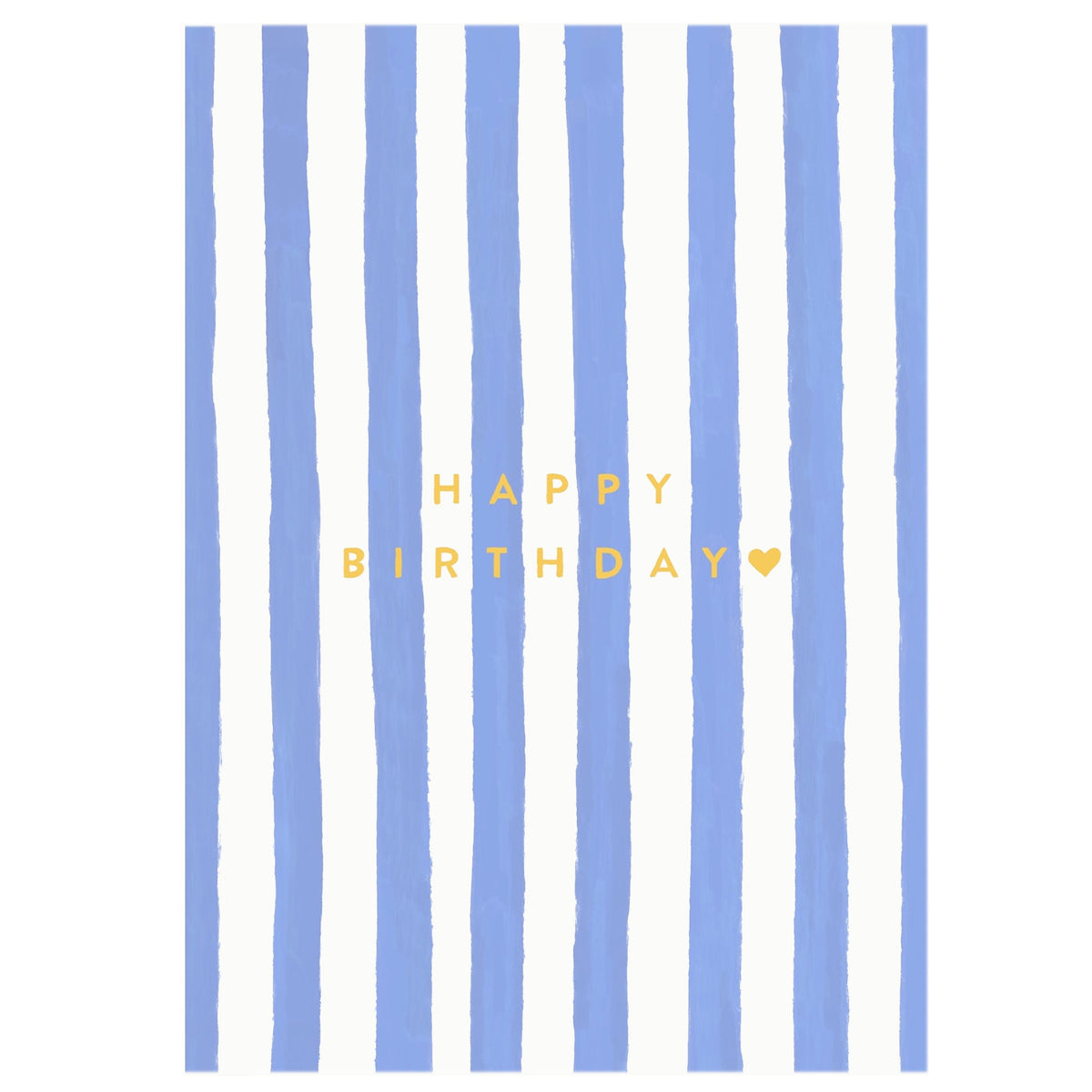 Tea Pea Card - Happy Birthday Periwinkle Stripe | Tea Pea