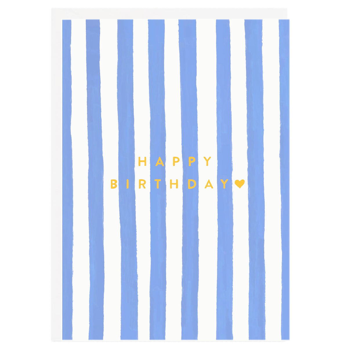 Tea Pea Card - Happy Birthday Periwinkle Stripe | Tea Pea