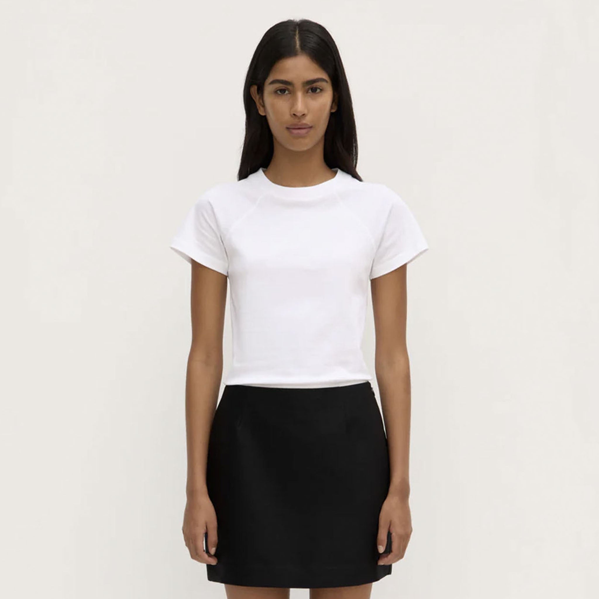 Assembly Label Amira Knit Short Sleeve Tee - Antique White | Tea Pea