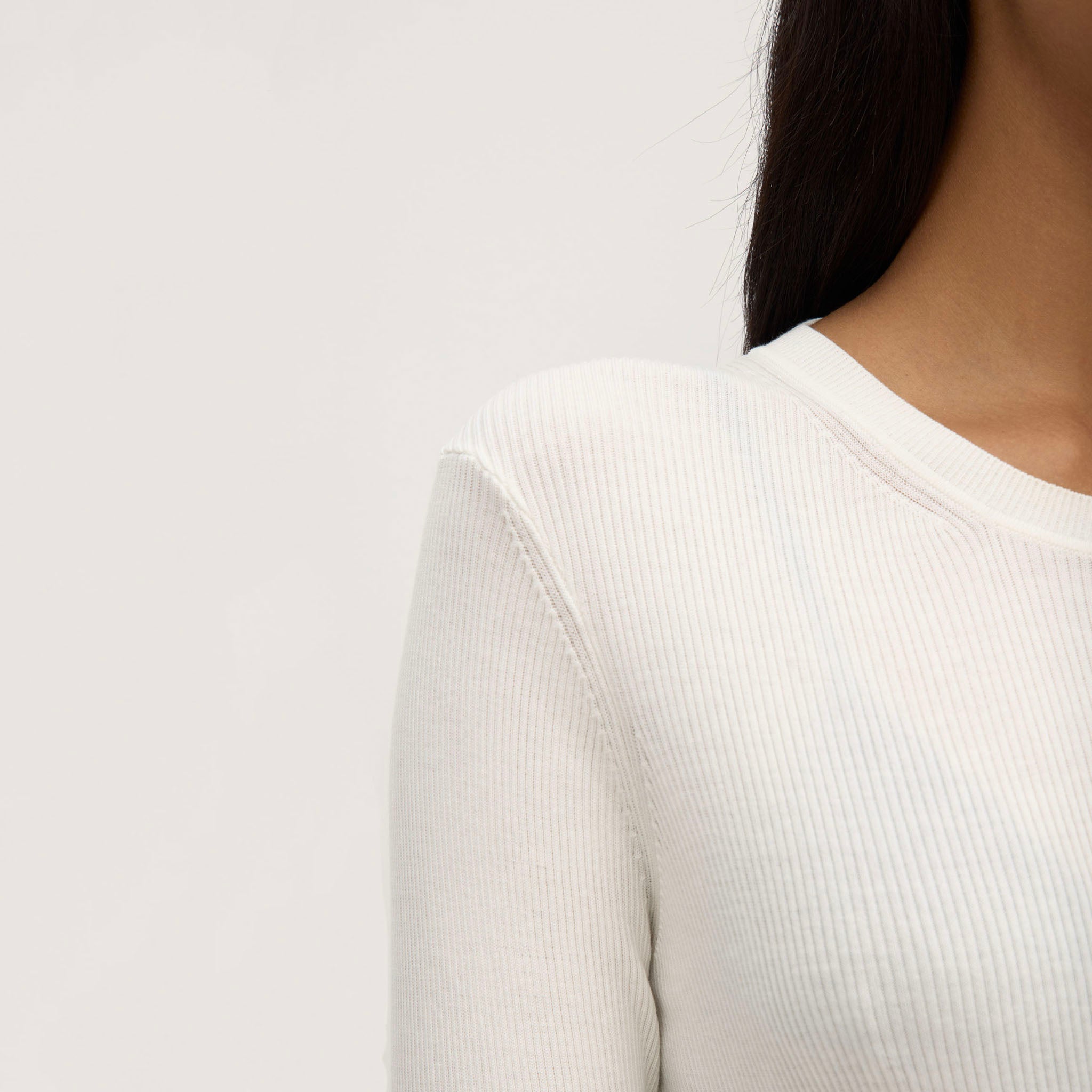 Assembly Label Amira Knit Short Sleeve Tee - Antique White | Tea Pea