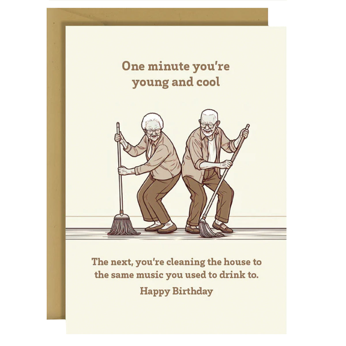 Blackwell Press Card - Cleaning the House Birthday | Tea Pea