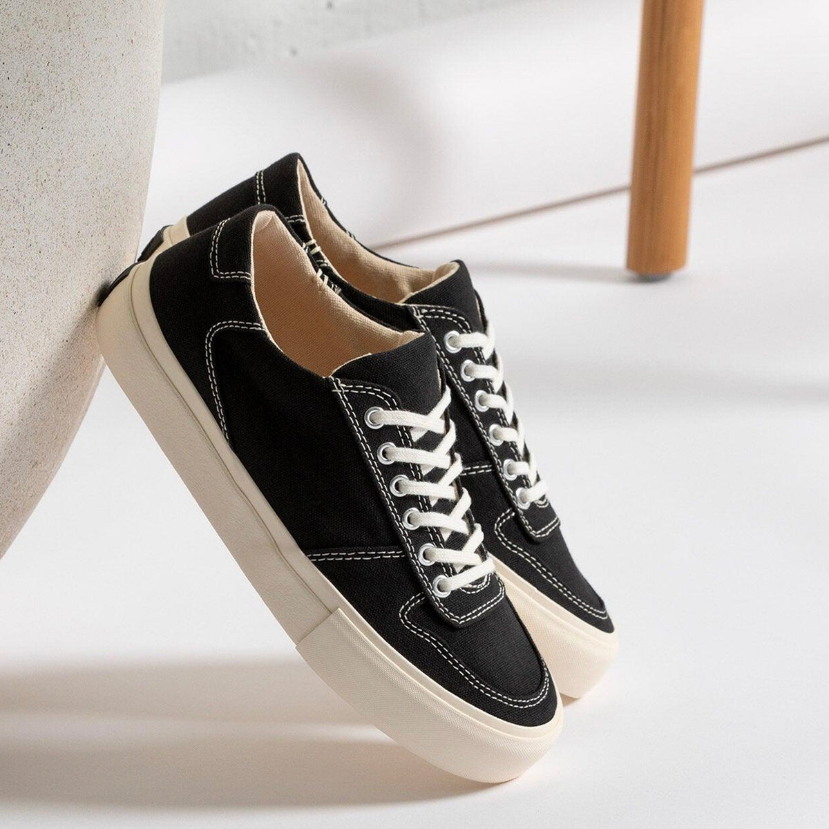 Collective Canvas Bal Shoes - Black & White | Tea Pea