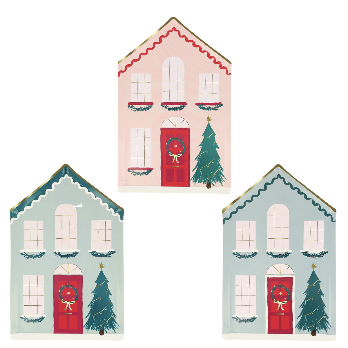 Meri Meri Paper Plate Set - Festive House | Tea Pea