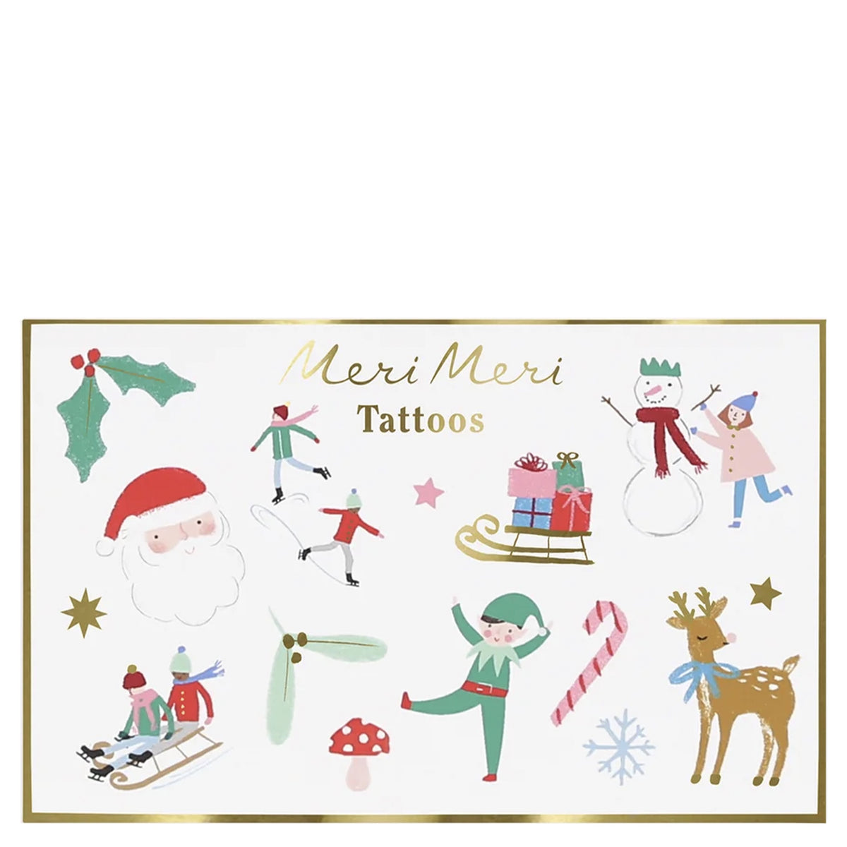 Meri Meri Temporary Tattoo Set - Christmas Mixed Icons | Tea Pea