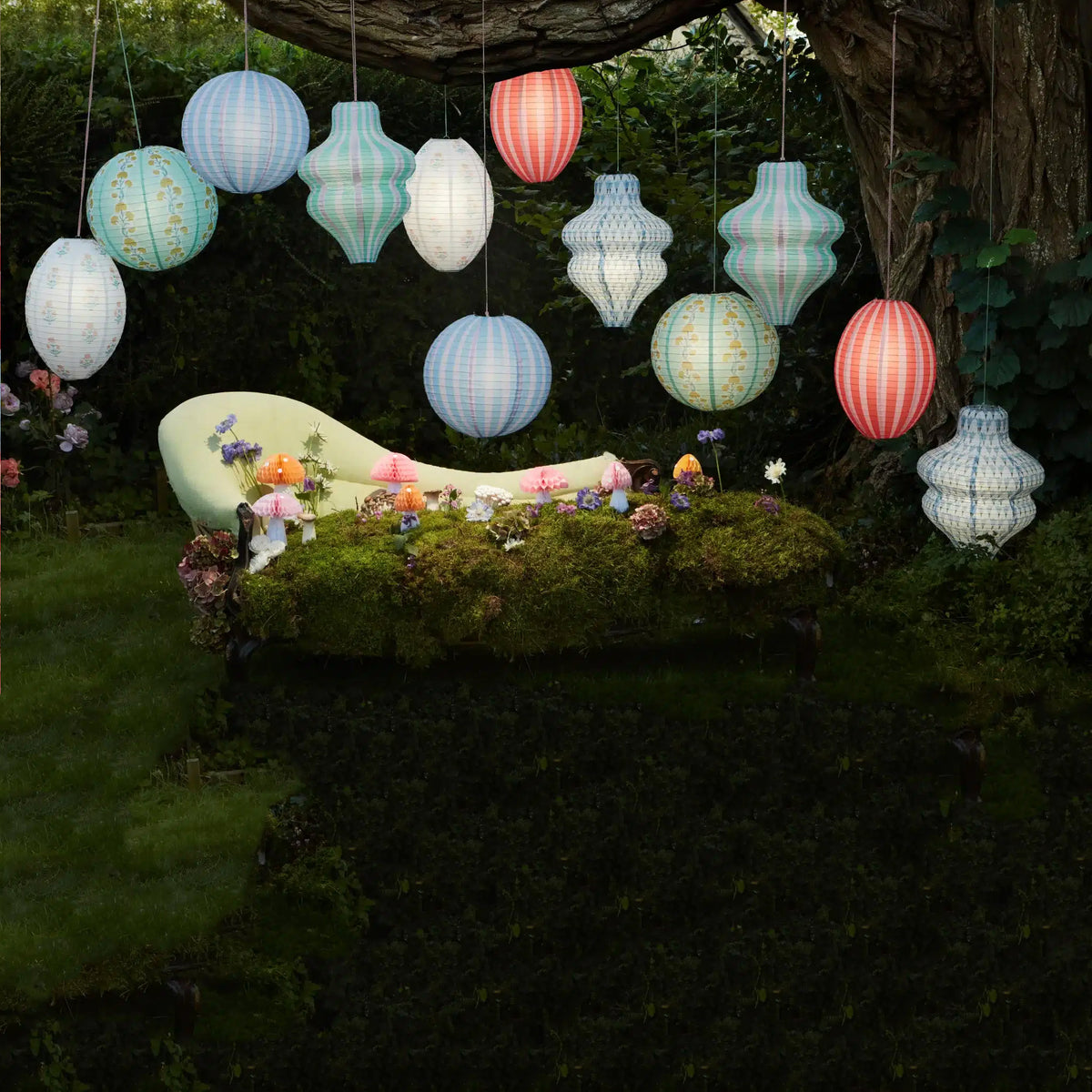 Meri Meri x Molly Mahon Paper Lanterns - Pinks | Tea Pea