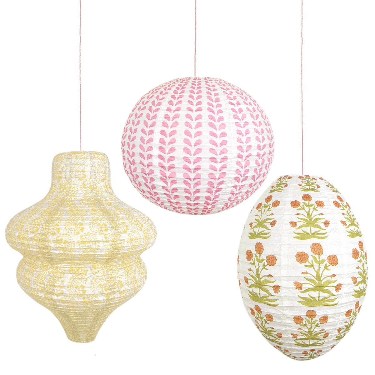 Meri Meri x Molly Mahon Paper Lanterns - Pinks | Tea Pea