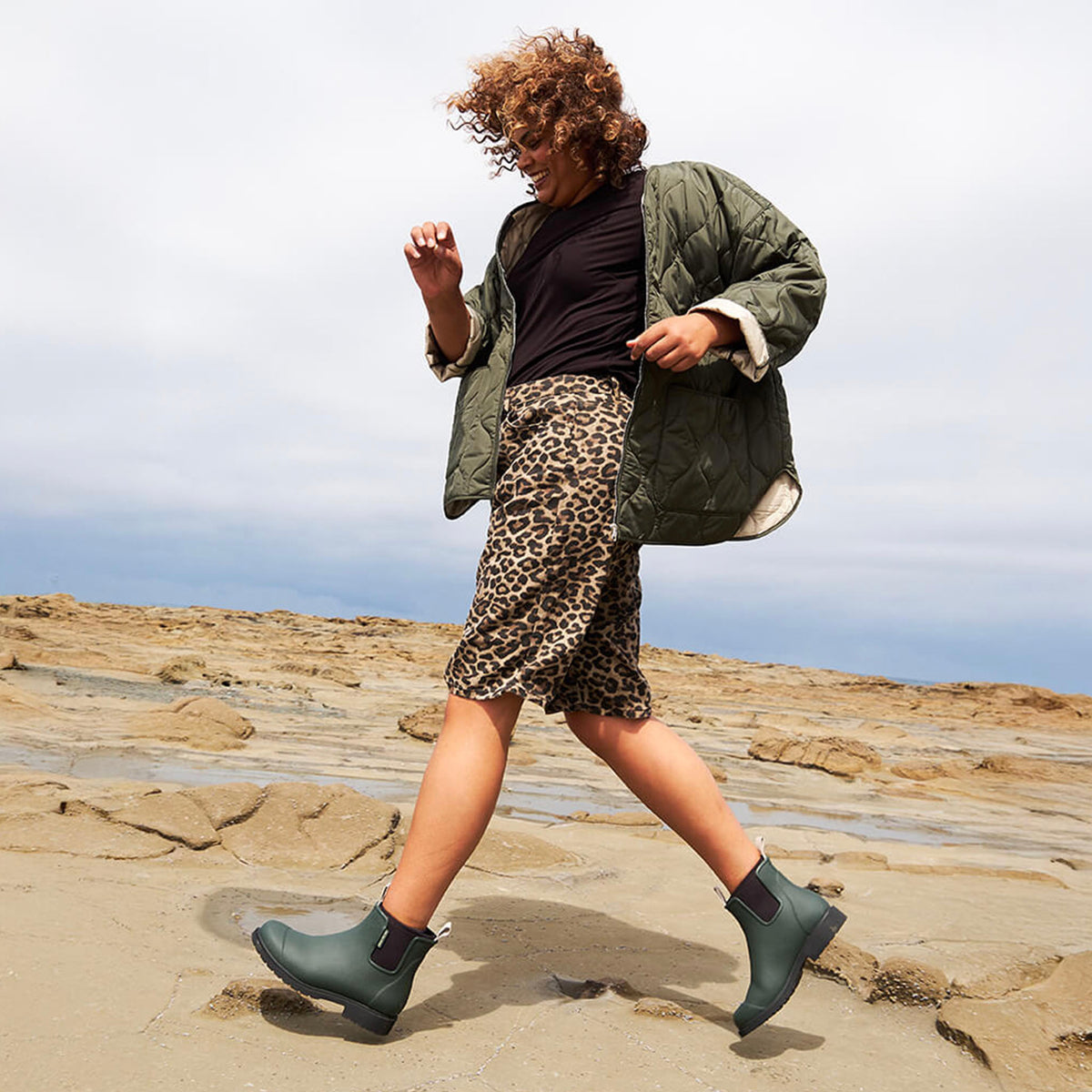 Merry People Bobbi Ankle Boots - Forest Green | Tea Pea