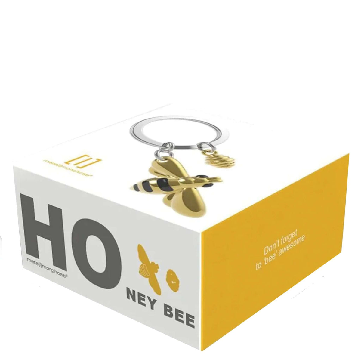 Metalmorphose Keychain - Honey Bee | Mini Hive Charm | Tea Pea