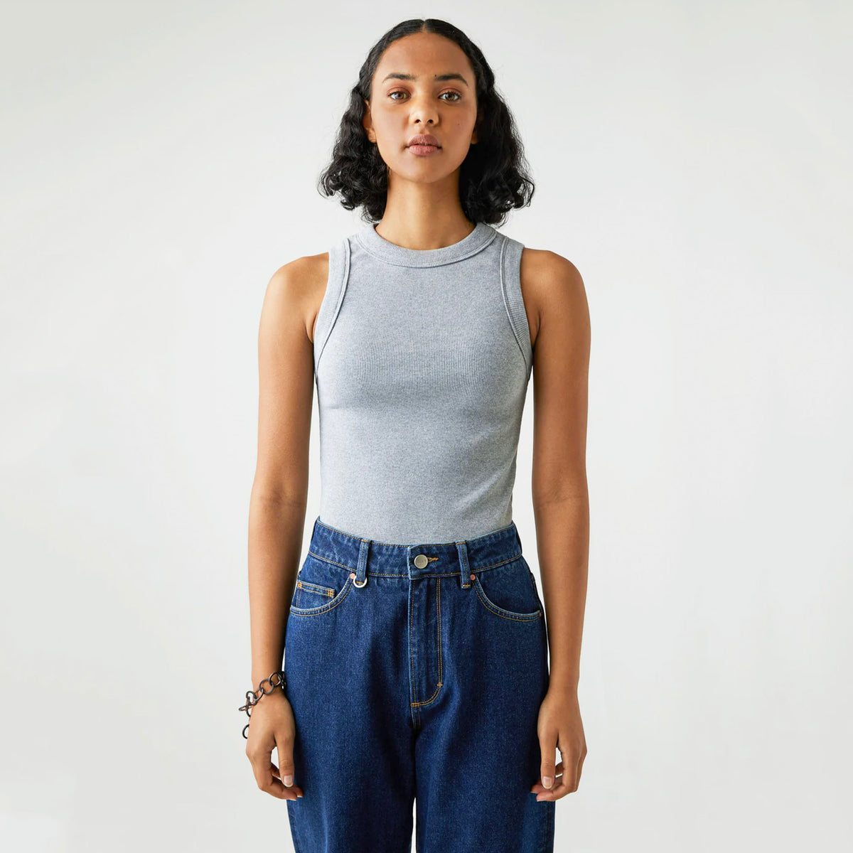 Neuw Jonesy Singlet - Grey Marle | Tea Pea