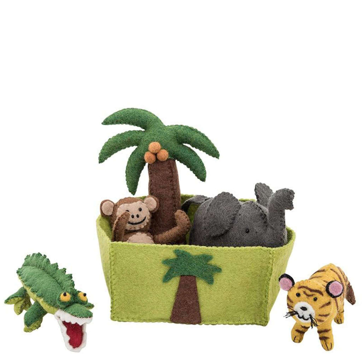 Pashom Nepal Felt Playset - Jungle | Handmade Felt Toy | Tea Pea