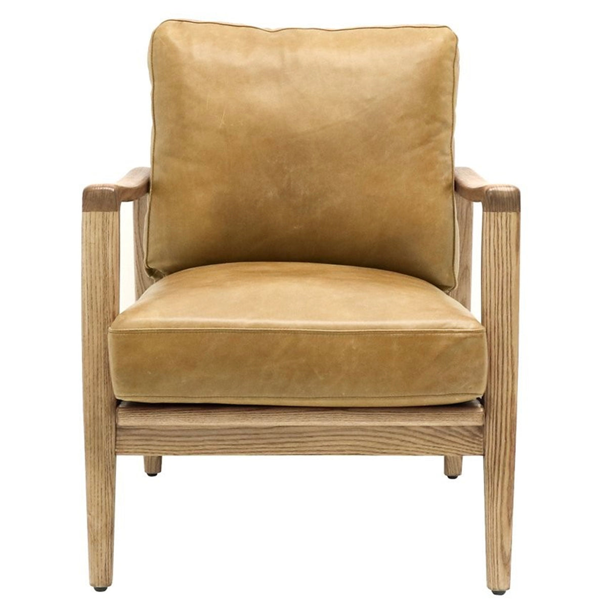 Reid American Ash Armchair - Natural with Tan Leather | Tea Pea