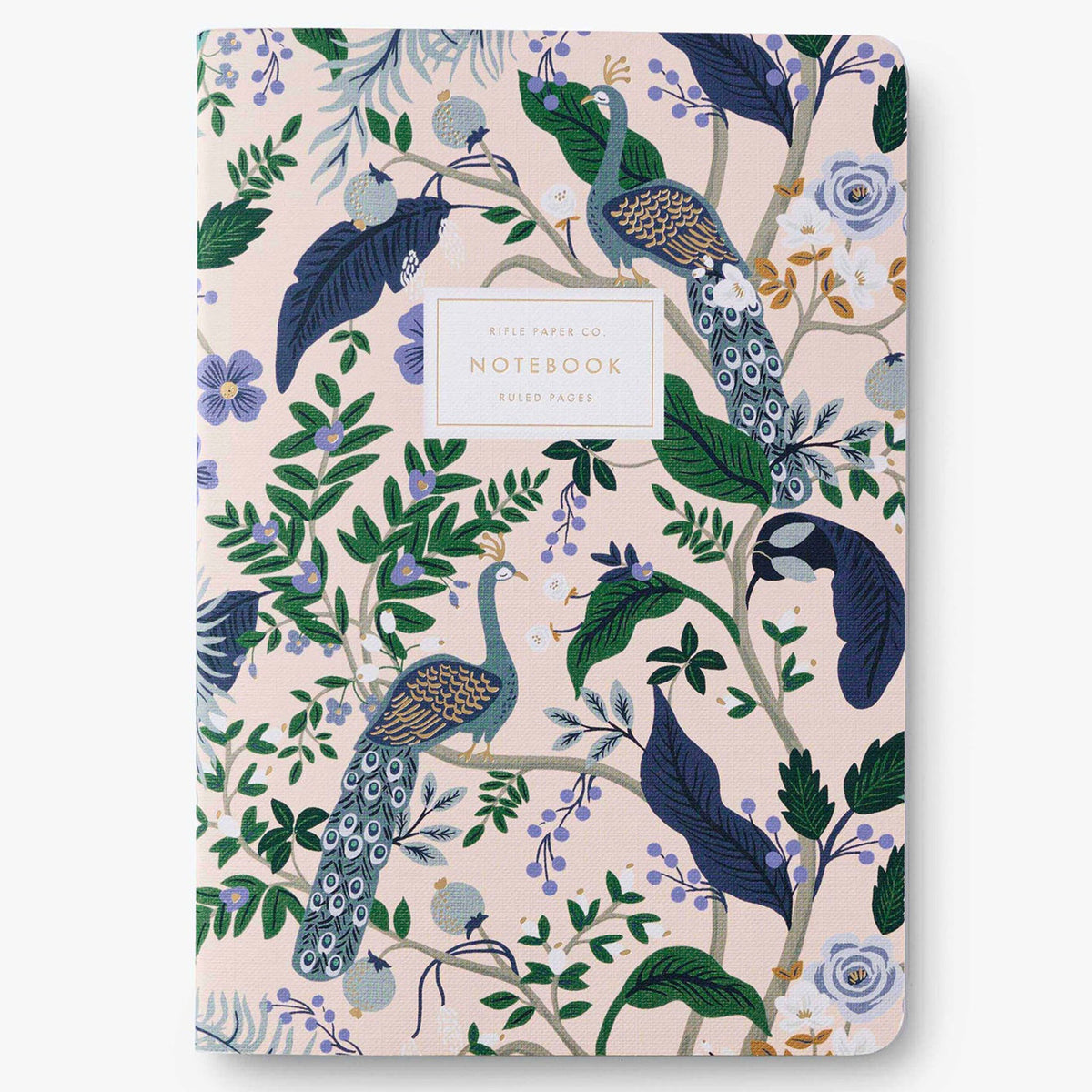 Rifle Paper Stitched Notebook Set - Peacock | Tea Pea