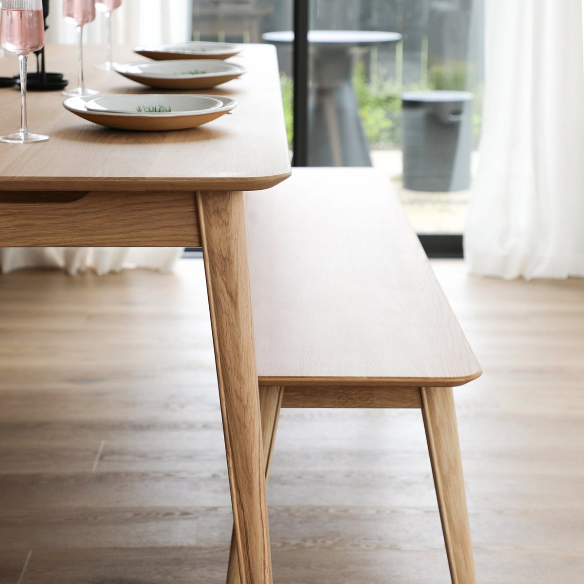 Rokke Solid Oak Coffee Table / Bench | Tea Pea