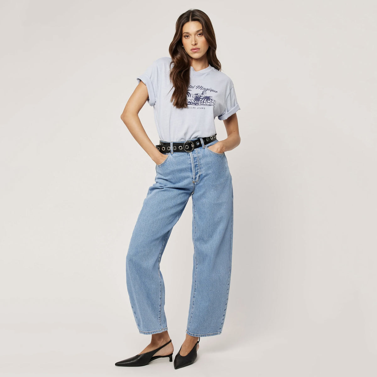Rolla's Gigi Barrel Jeans - Country Blue | Tea Pea