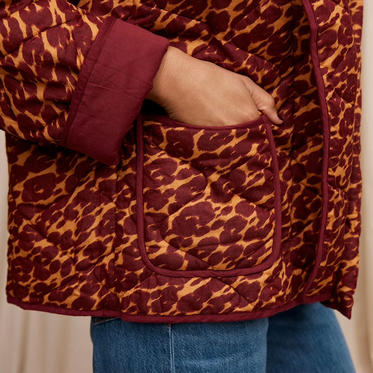 Sage x Clare Odette Quilted Jacket | Tea Pea