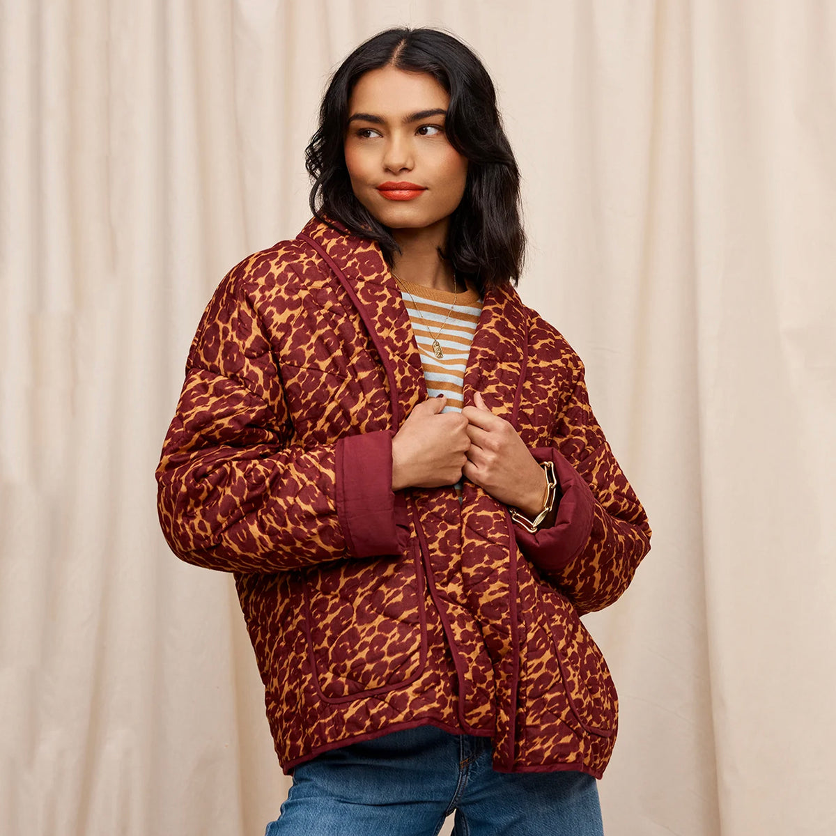 Sage x Clare Odette Quilted Jacket | Tea Pea