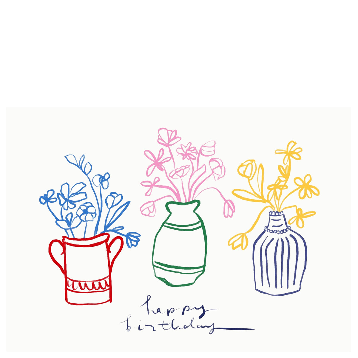 Tea Pea Card - Happy Birthday Flowers | Tea Pea