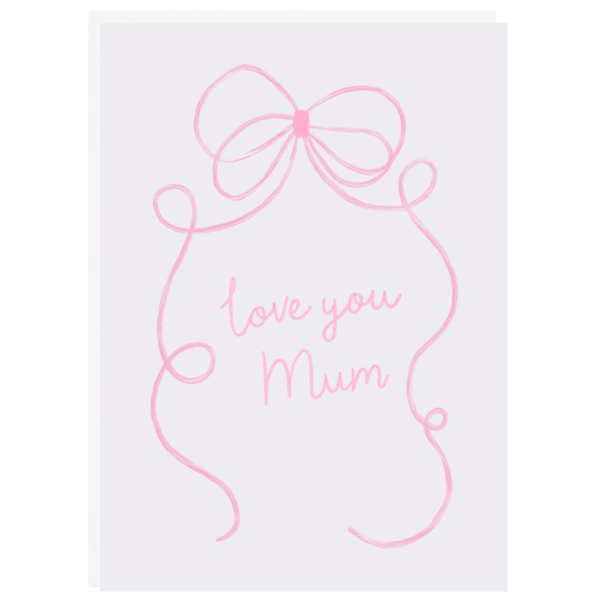 Tea Pea Card - Love You Mum Ribbon | Tea Pea
