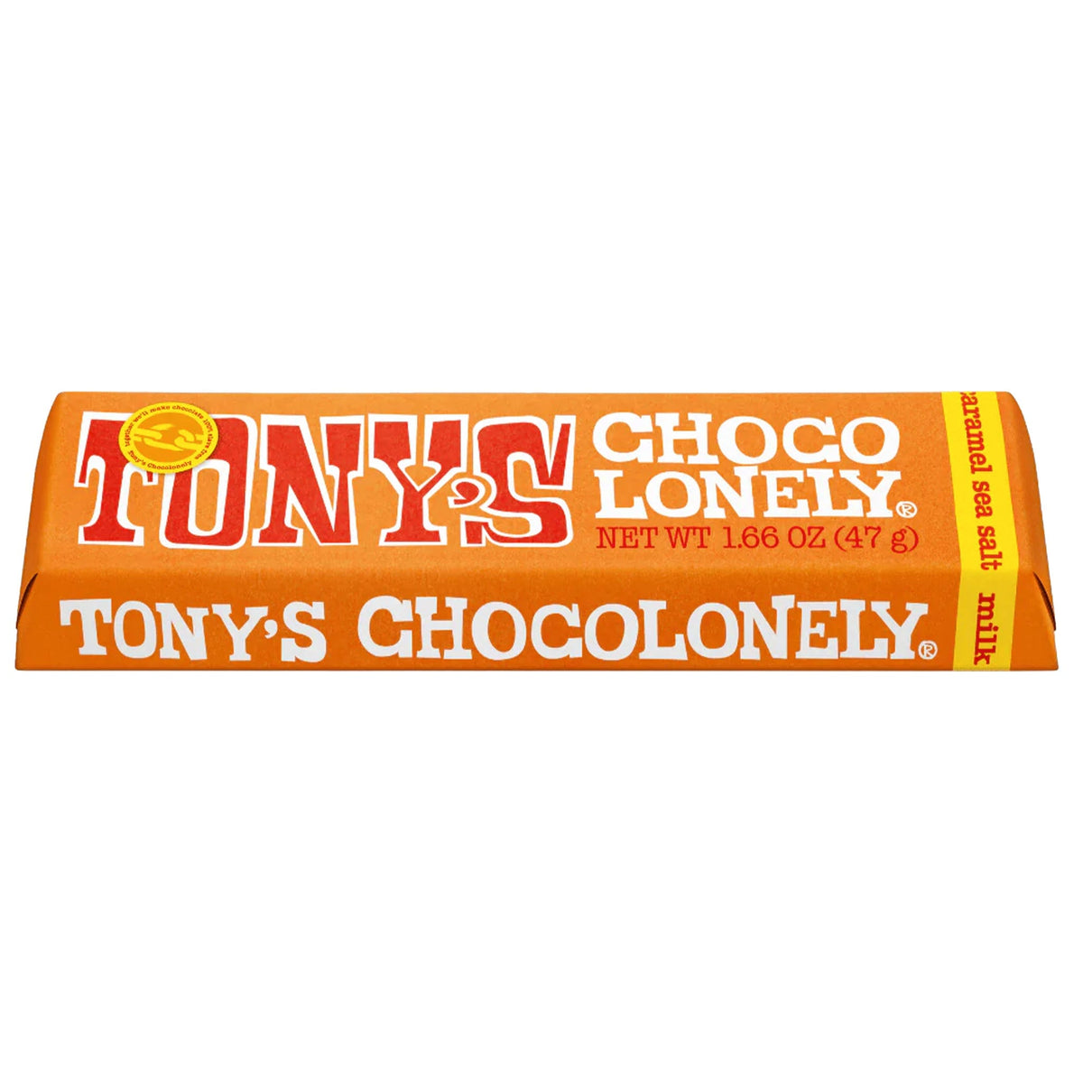 Tony's Chocolonely 47g Mini Bar Milk Chocolate Caramel Sea Salt | Tea Pea