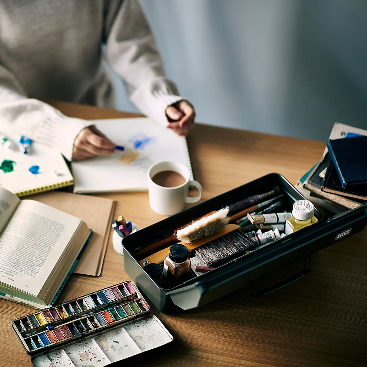 Toyo Japan Steel T-190 Stackable Toolbox - Black | Tea Pea