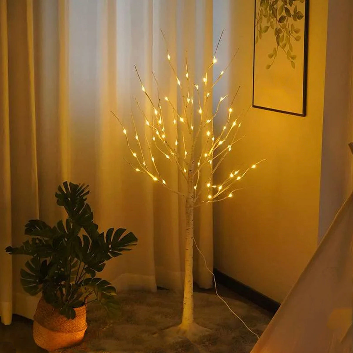 Twinkling Birch LED Tree - 60cm | Tea Pea