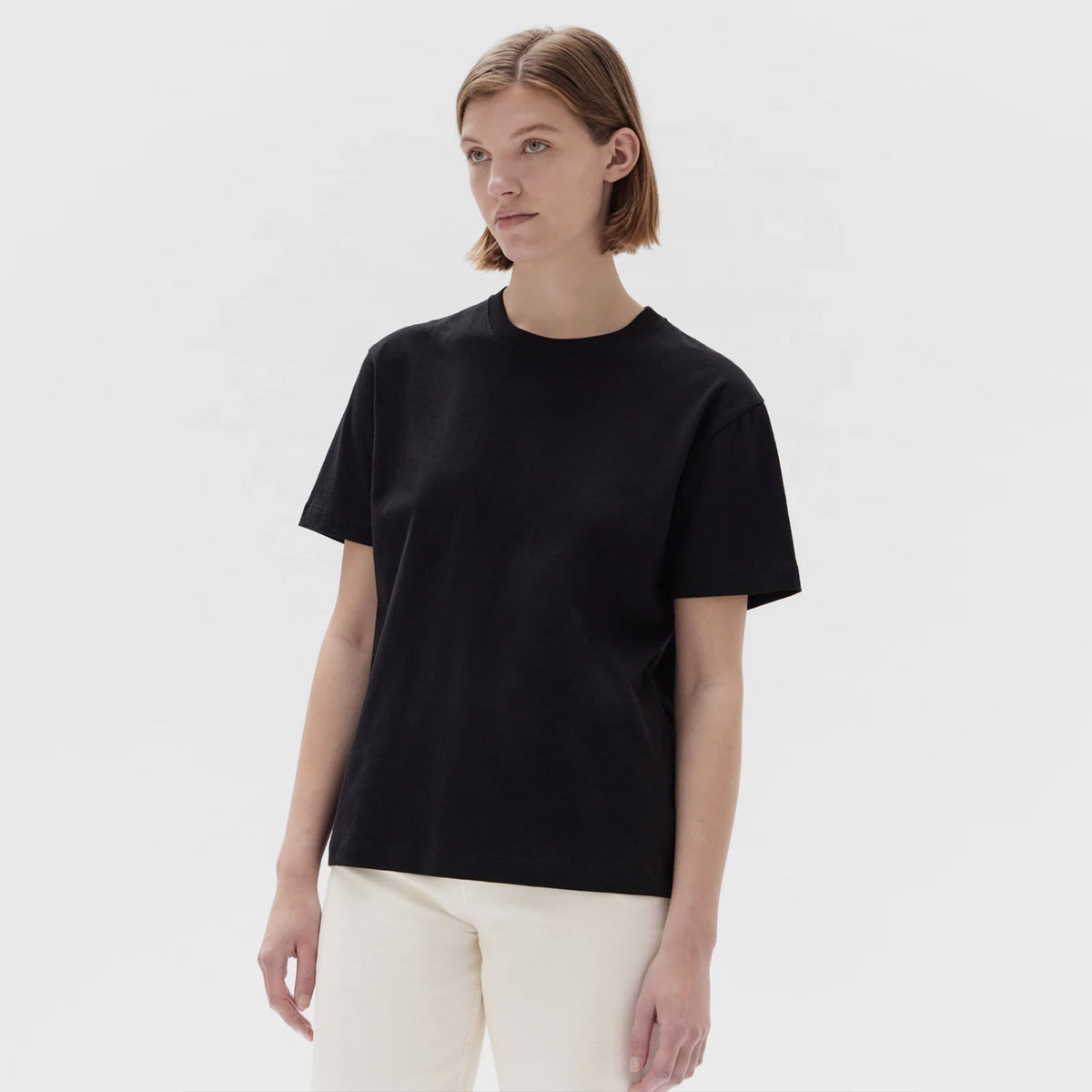 Assembly Label Organic Cotton Base Tee - Black | Tea Pea