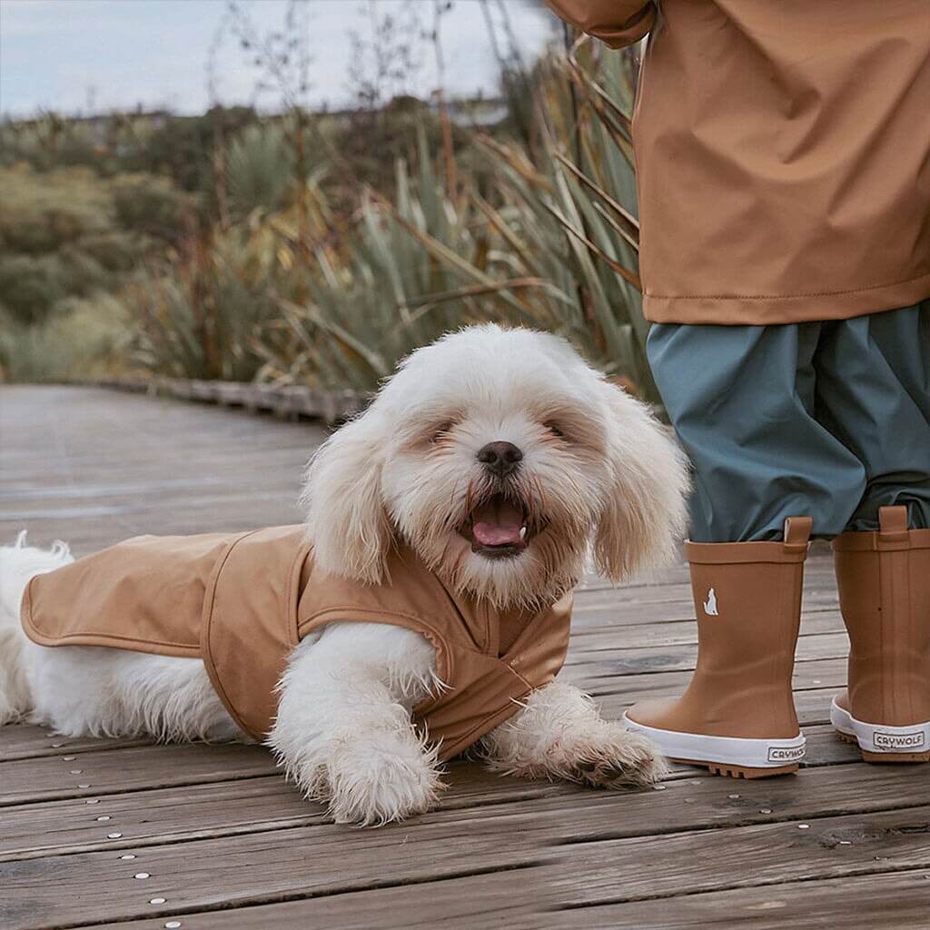 Crywolf Ruff Dog Jacket - Tan | Tea Pea