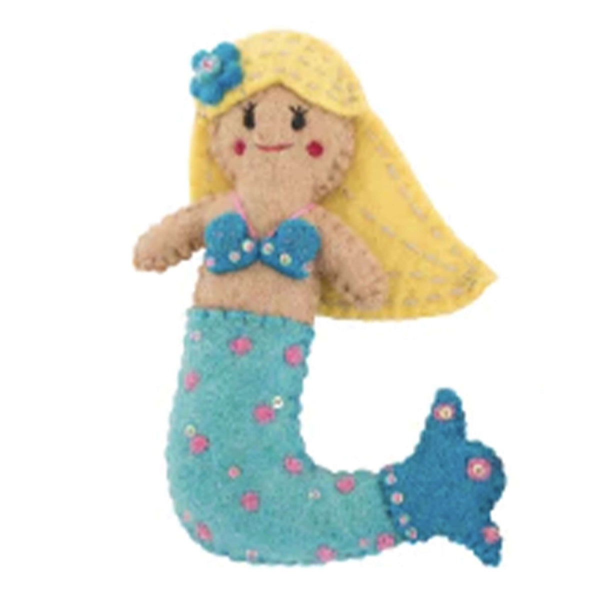 Pashom Nepal Felt Mermaid - Blue | Tea Pea