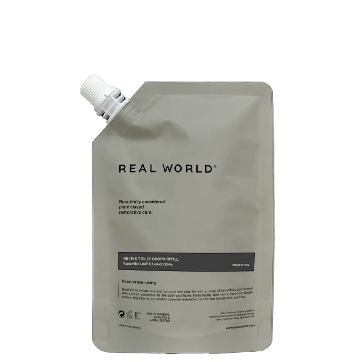 Real World NZ Revive Toilet Drops 200ml Refill - Koromiko Leaf & Lemon ...