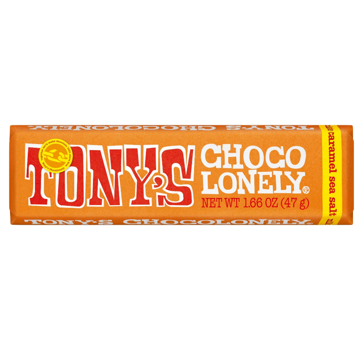 Tony's Chocolonely 47g Mini Bar Milk Chocolate Caramel Sea Salt | Tea Pea